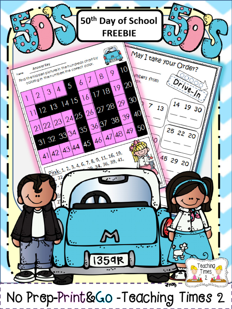 No Prep & - Teaching Times: 50 Day of School Freebie | PDF | Clothing