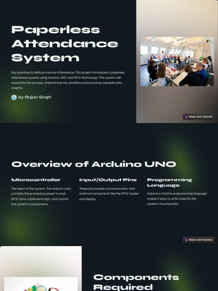Paperless Attendance System | PDF | Arduino | Radio Frequency Identification