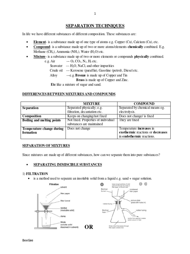 Separation Techniques | PDF | Distillation | Chromatography