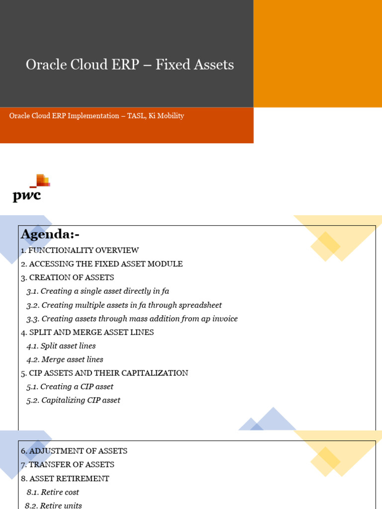 FINAL FA User Manual Oracle | PDF | Depreciation | Accounts Payable