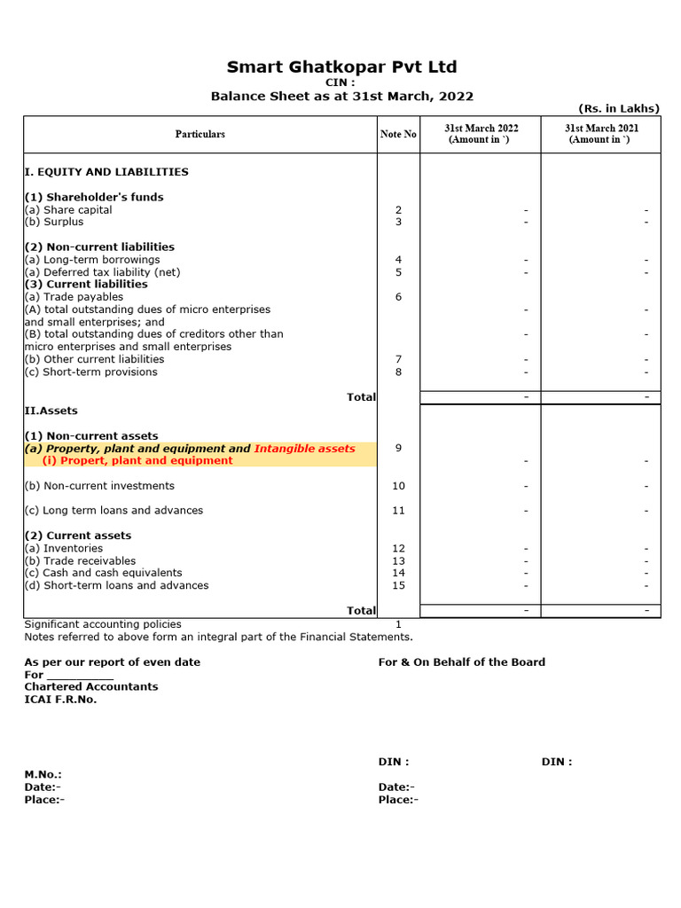 Division I Amended SCH III To CA 2013 | PDF | Equity (Finance) | Expense