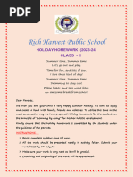 Grade - 1 SUMMER HOLIDAY HOMEWORK | PDF | Homework | Cognition