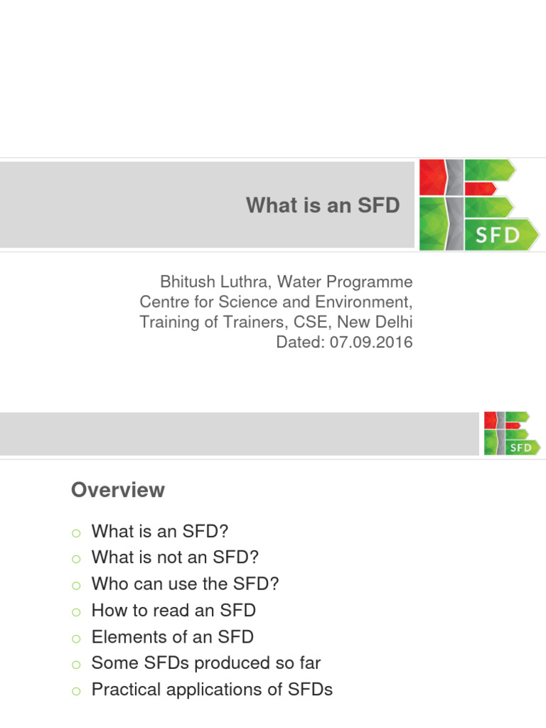 SFD - What Is SFD | PDF | Sanitation | Water Treatment