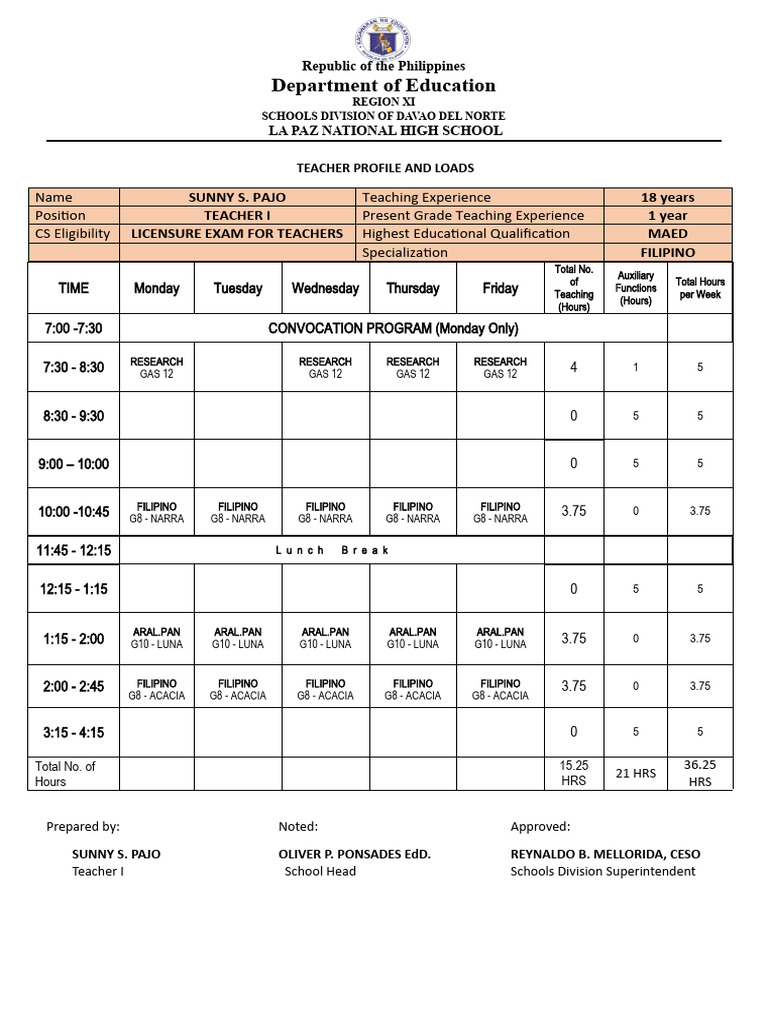 SSP Class Program 1ST Sem 2023 2024 1 | PDF | Schools | Educational Institutions