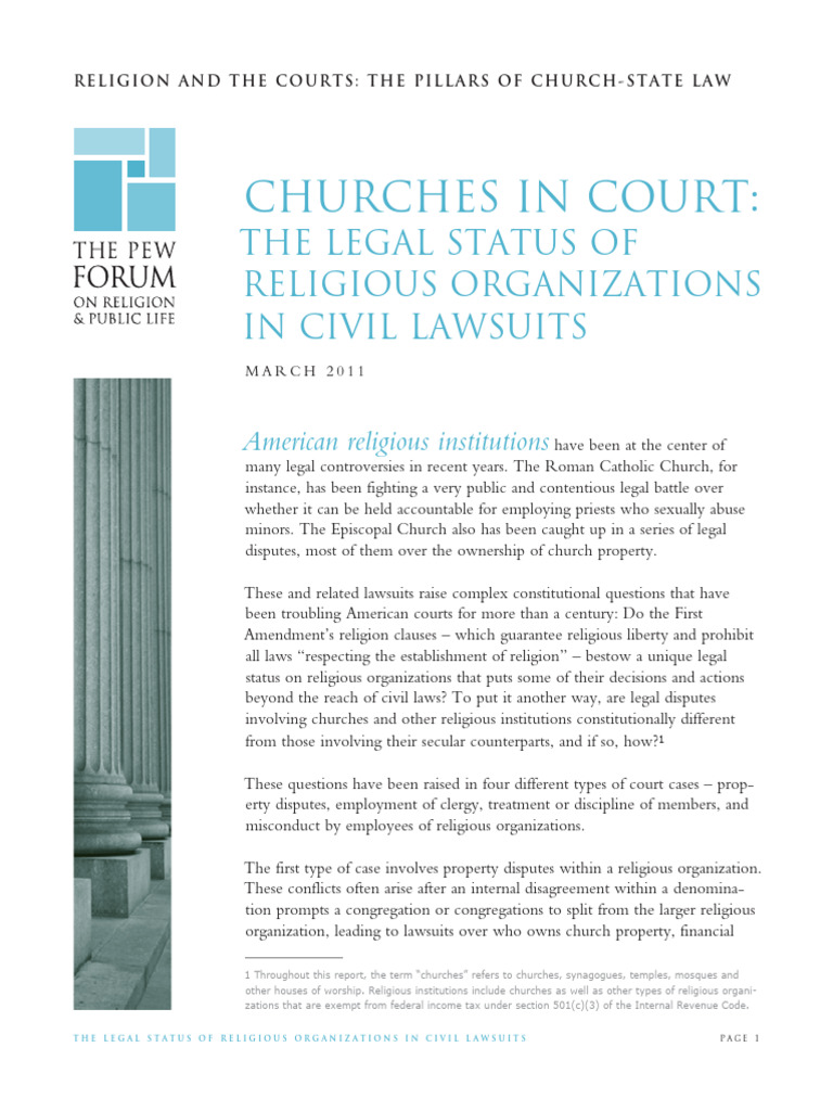 Churches in Court | PDF | First Amendment To The United States ...