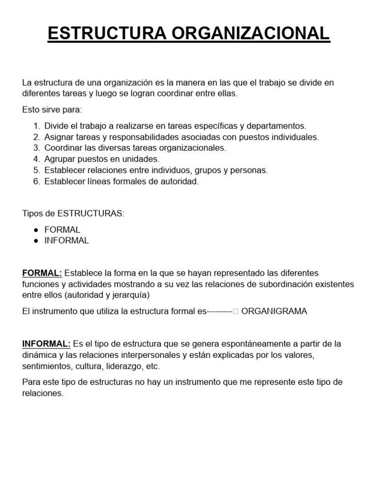Estructura y Organigrama | PDF | Rectángulo