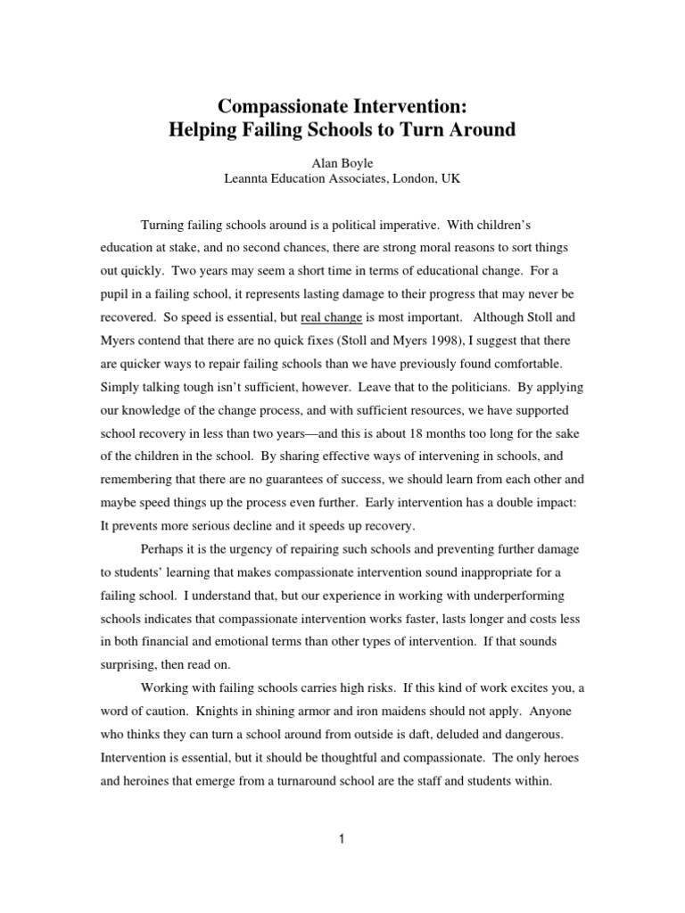 April Compassionate Intervention | PDF | Compassion | Leadership