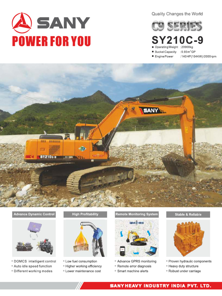 Sany SY 210 Excavator | PDF