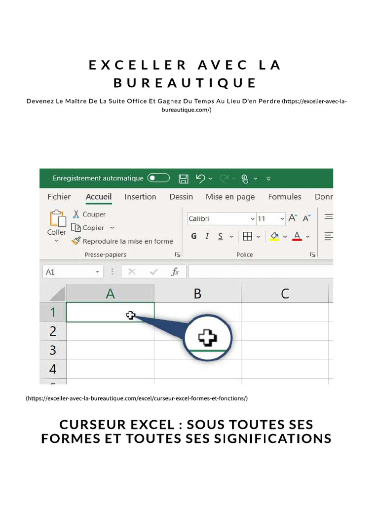 Curseur Excel Sous Toutes Ses Formes Et Toutes Ses Significations | PDF
