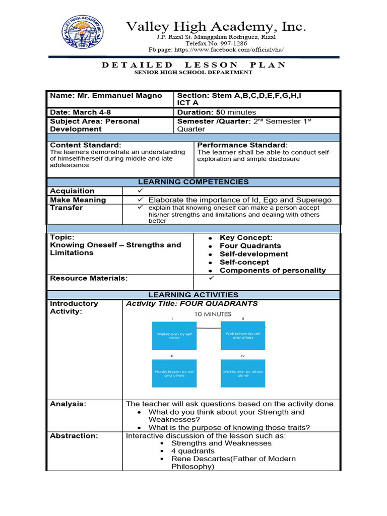 Perdev Week 1 | PDF | Id | Psychology