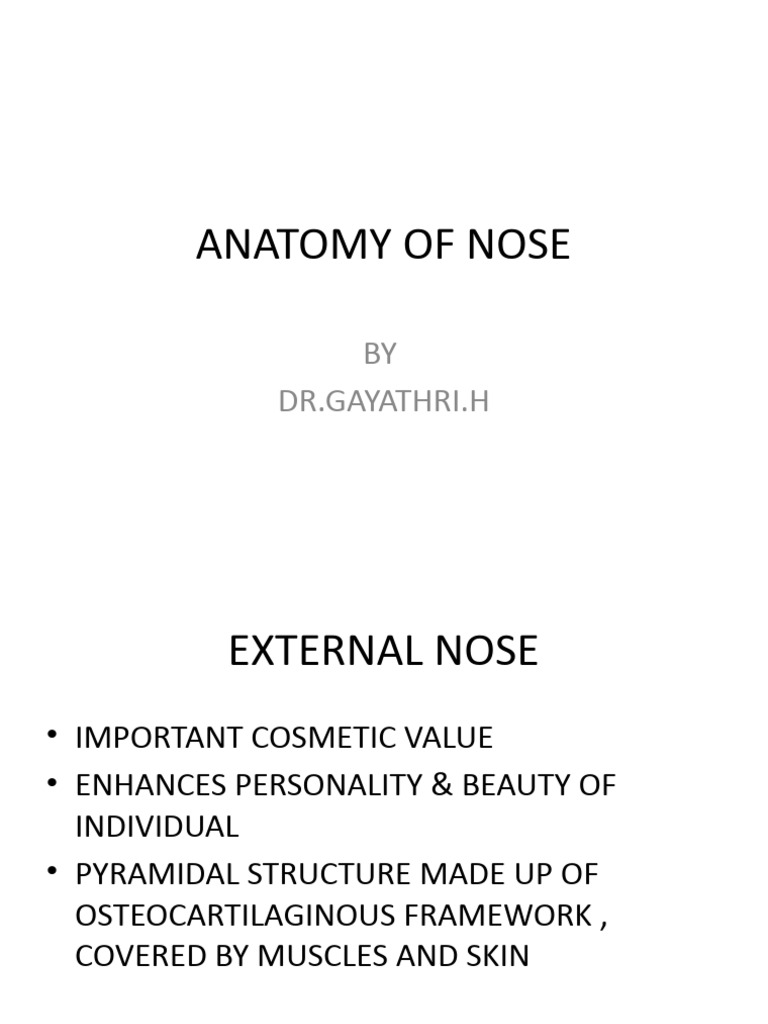 Anatomy of Nose | PDF | Human Nose | Anatomy