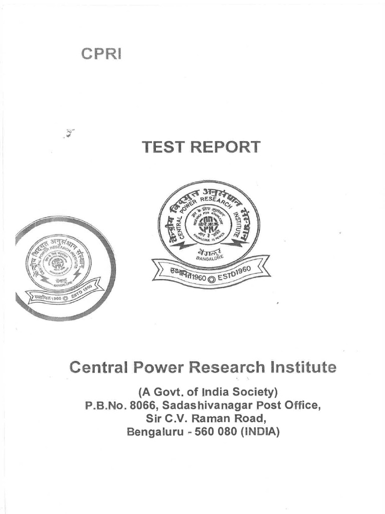 3CX300SQM 11KV Test Report | PDF
