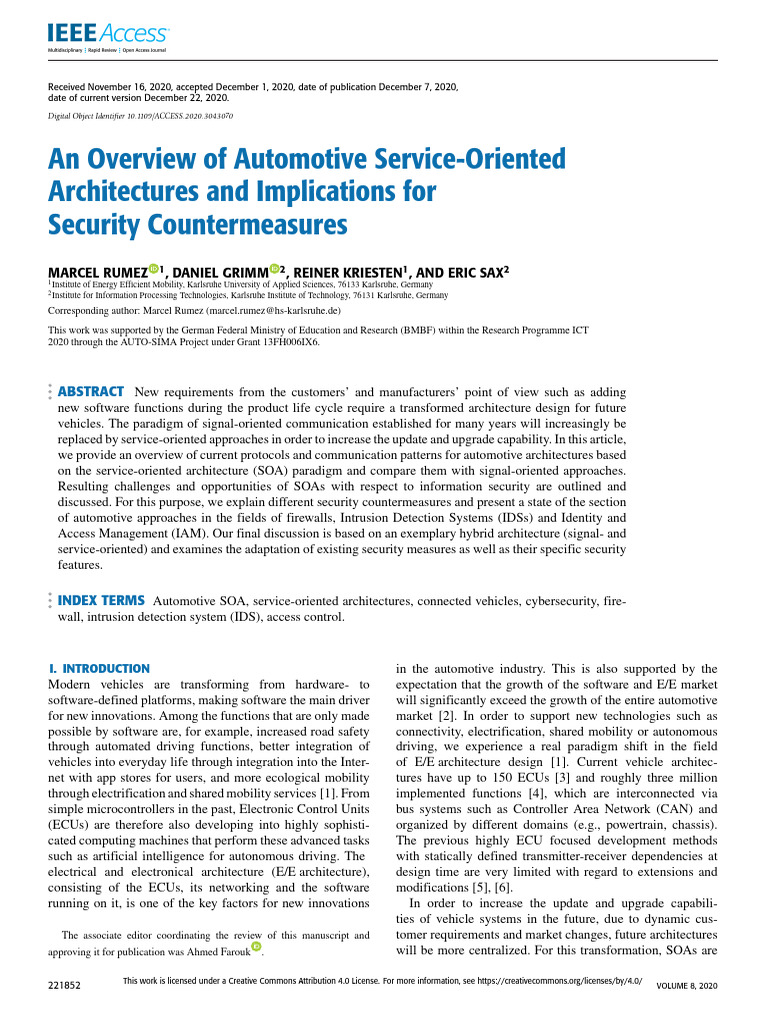 An Overview of Automotive Service-Oriented | PDF | Internet Protocol Suite | Service Oriented ...