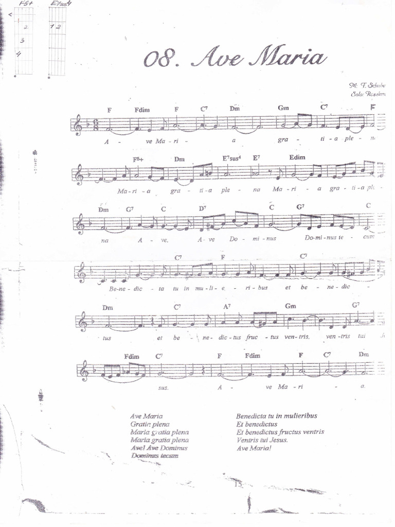 Ave Maria F Schubert Original | PDF