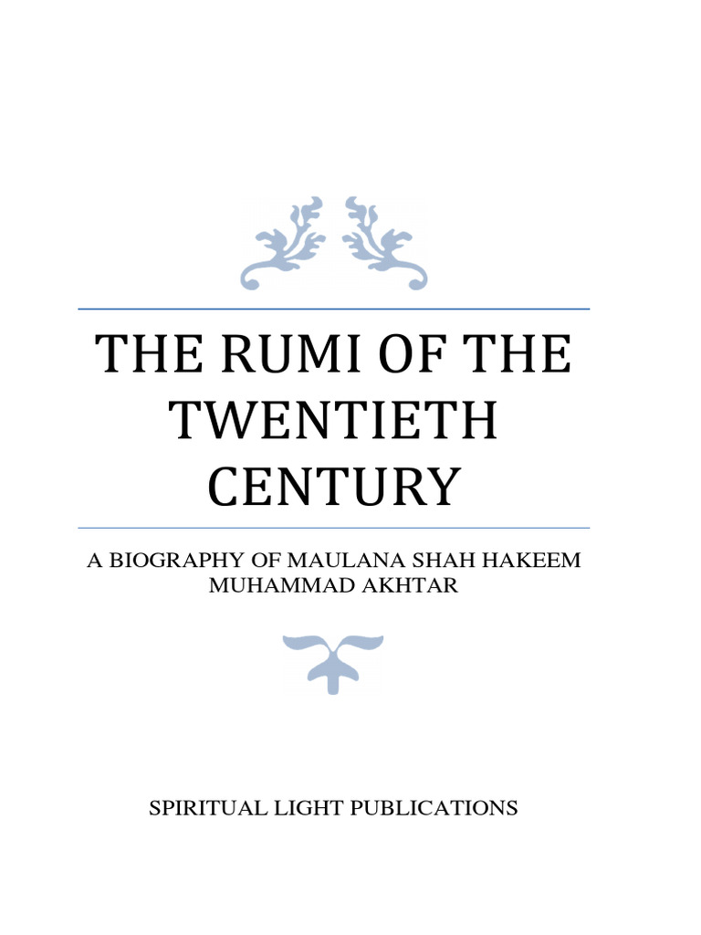 Mawlana Shah Hakeem Akhtar Sahib | PDF | Sufism | Abrahamic Religions