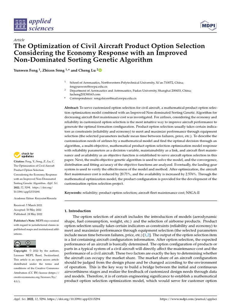 Applied Sciences | PDF | Mathematical Optimization | Reliability Engineering