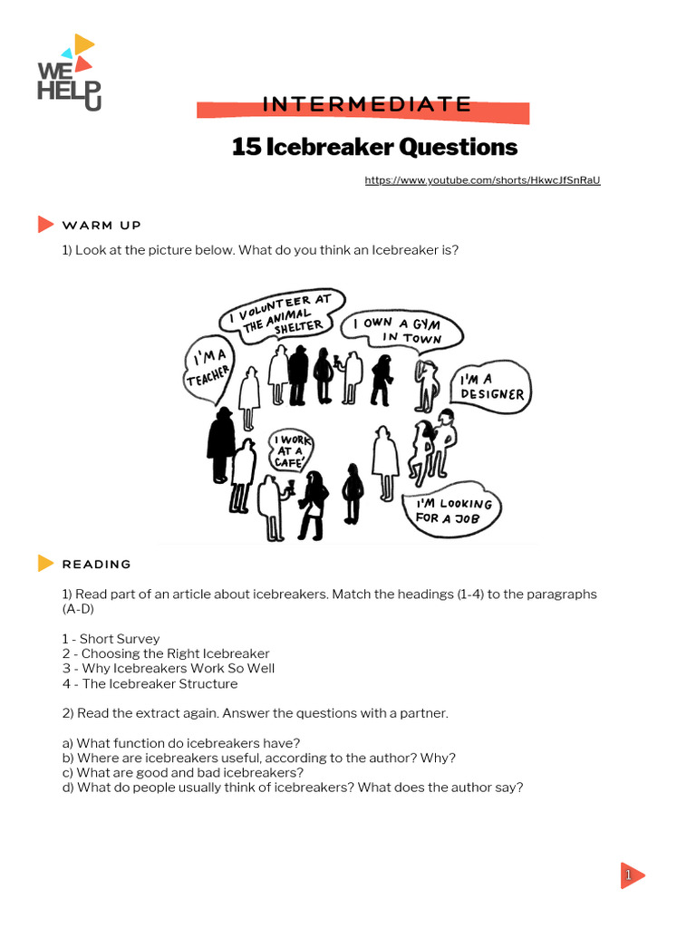 15 Engaging Icebreaker Questions Guide | PDF | Games & Activities