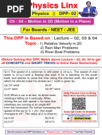 Uploads1654682979DPP-8 - (JEE Main & Adv.) Kinematics - Relative Motion (River-Boat Problems ...