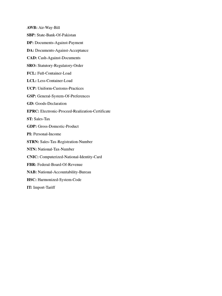 Abbreviation | PDF | Business