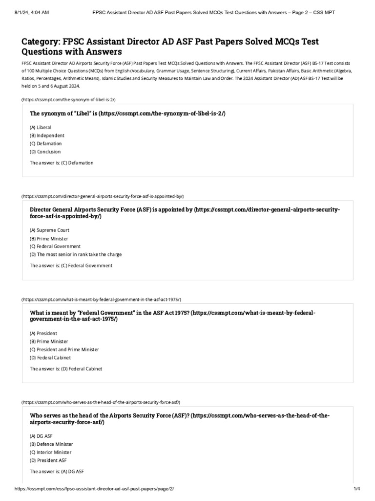 General Mcqs2 | PDF | Government Of Pakistan | Multiple Choice