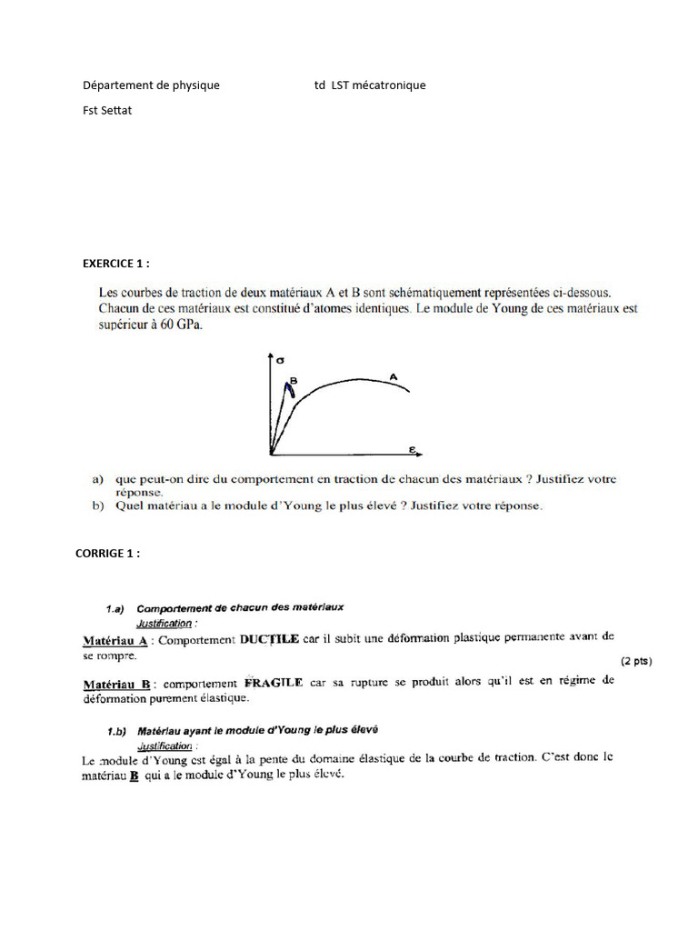 Propriétés mécaniques du magnésium | PDF | Élasticité (Physique ...