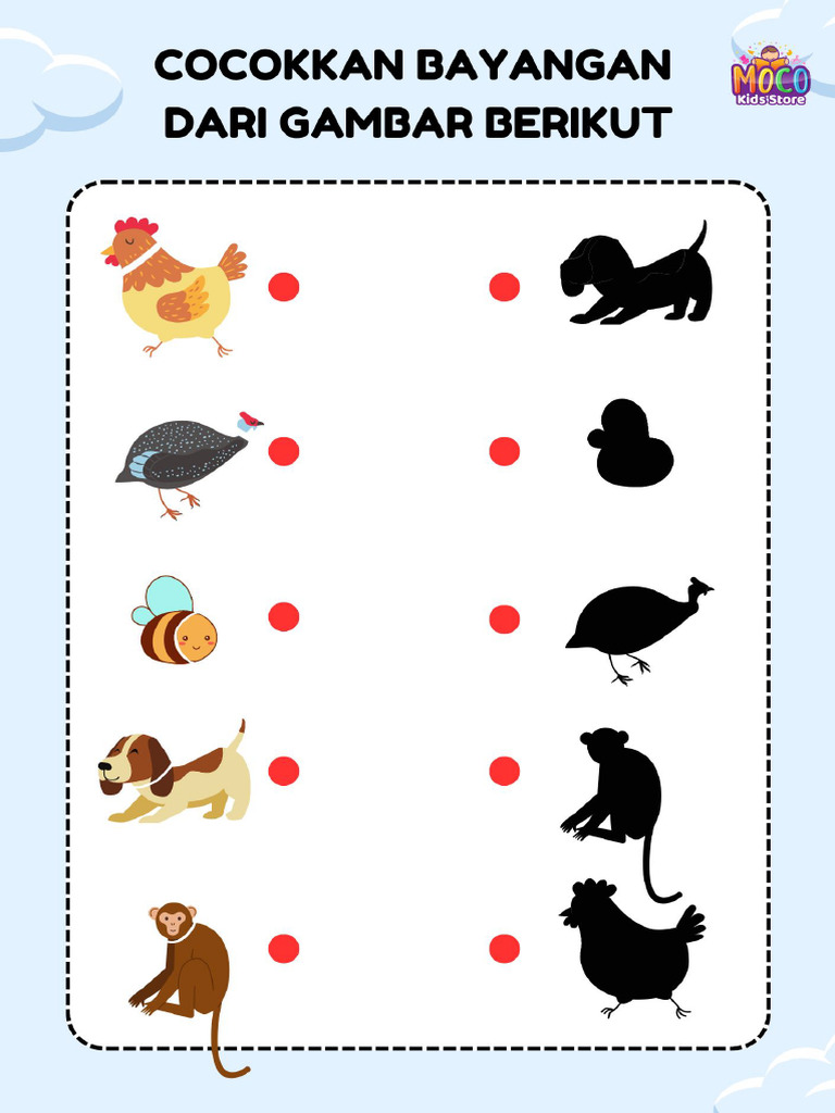Printable Mencocokkan Gambar Hewan | PDF