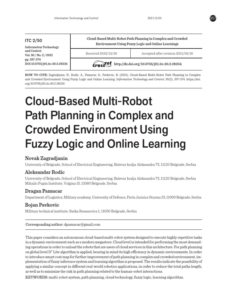 Cloud-Based Multi-Robot Path Planning in Complex A | PDF | Computing