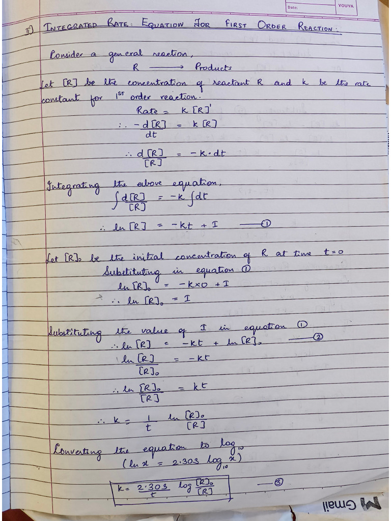 Chemical Kinetics Notes | PDF