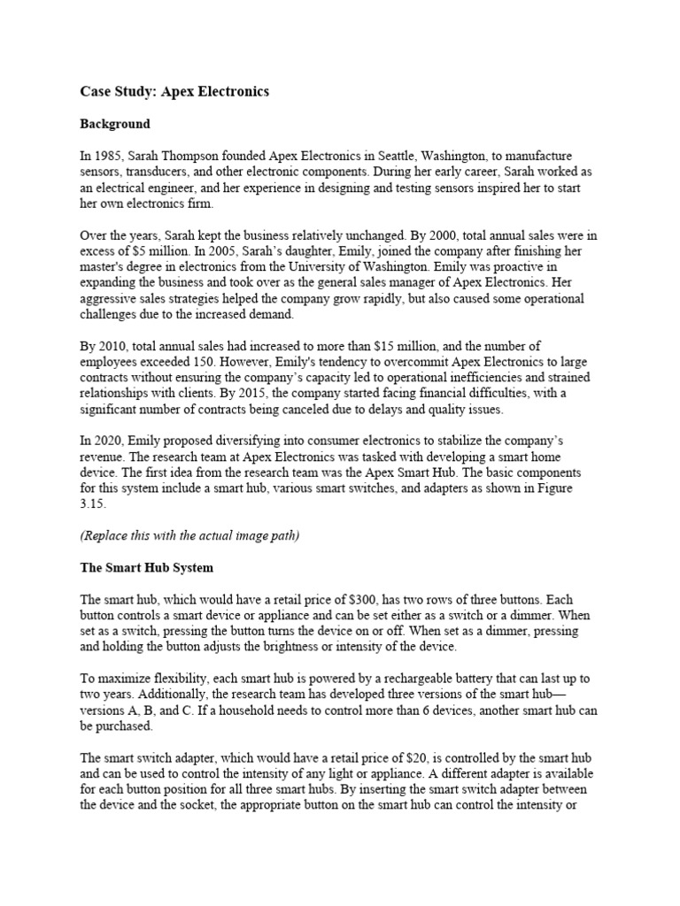 Case Study Apex Electronics | PDF | Ac Power Plugs And Sockets | Business