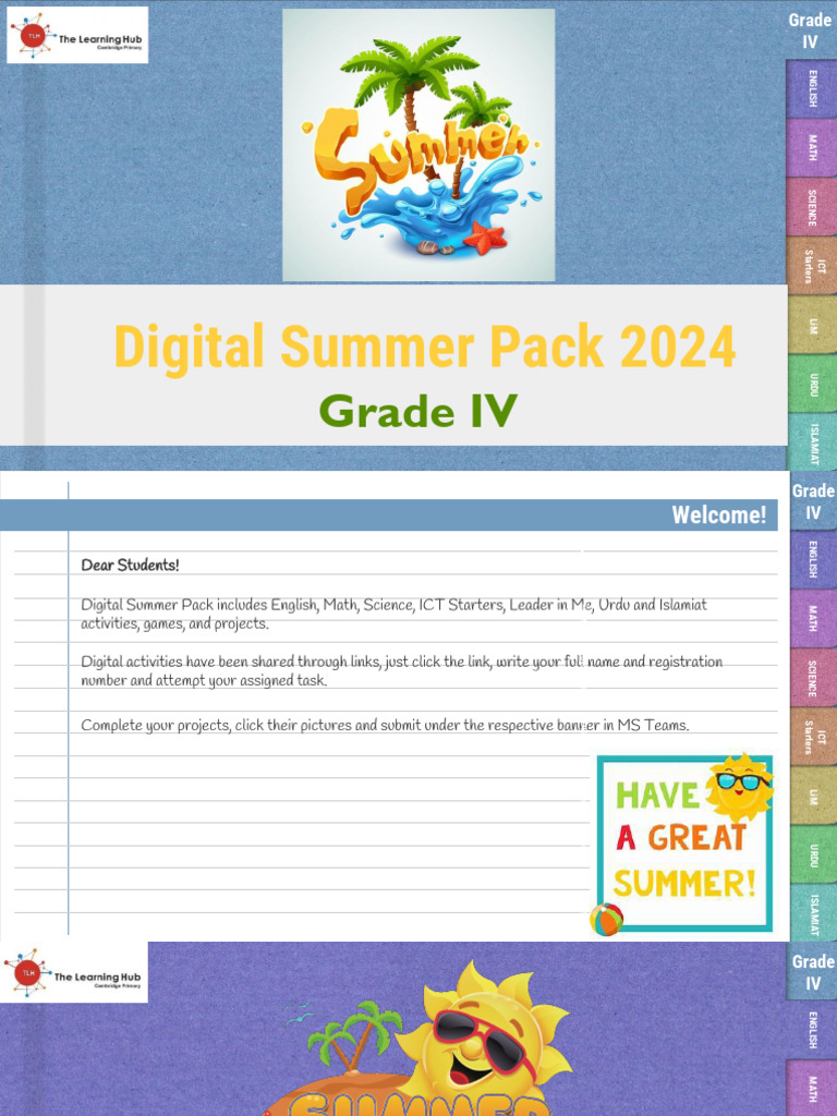Digital Summer Pack Grade IV | PDF | Area | Length
