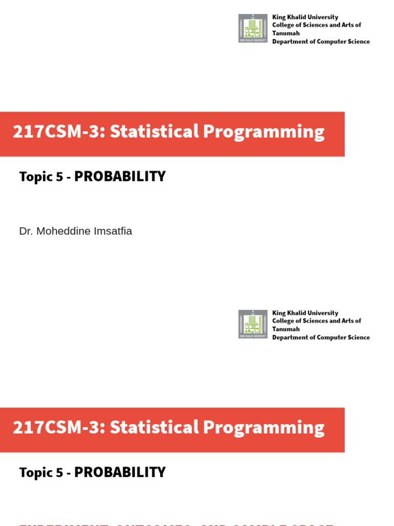 217 - Chapter 5 Probability | PDF | Probability | Statistics