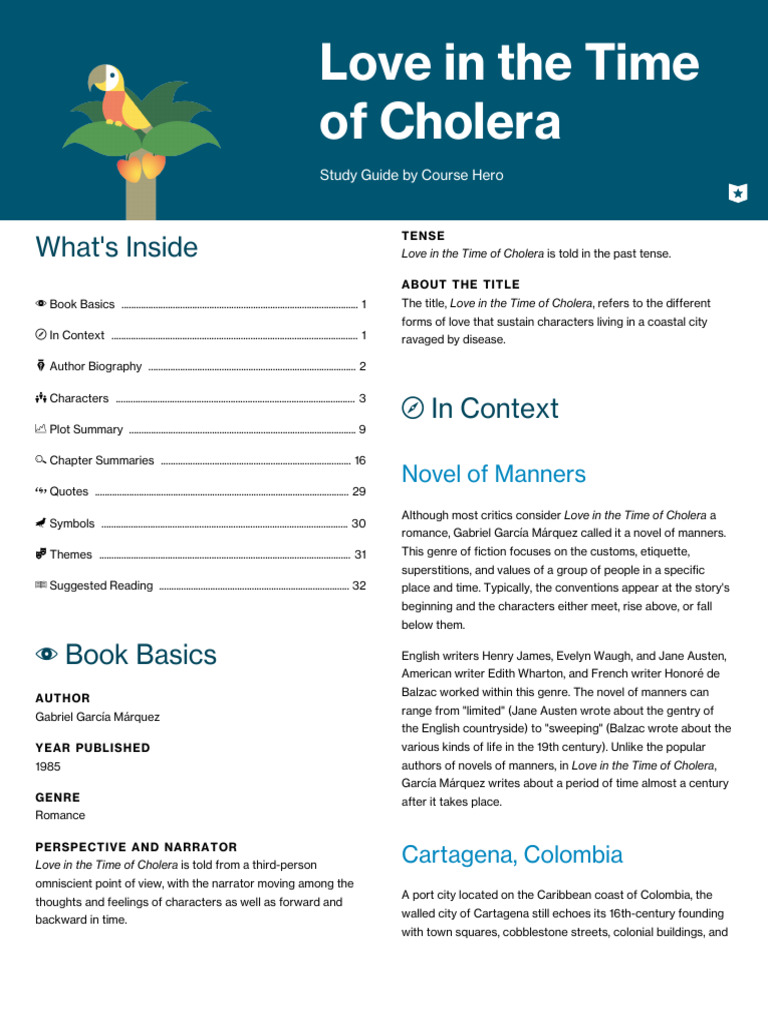 Love in The Time of Cholera | PDF | Gabriel García Márquez
