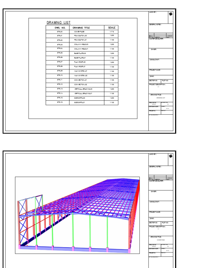 STEEL DRAWING-Hangar Third Idusterial Area | PDF | Mechanical Engineering