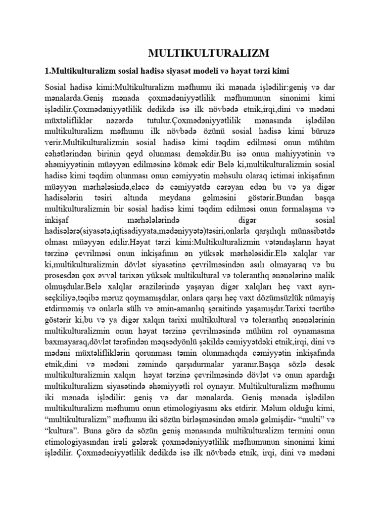 Multi Imtahan Sualları | PDF
