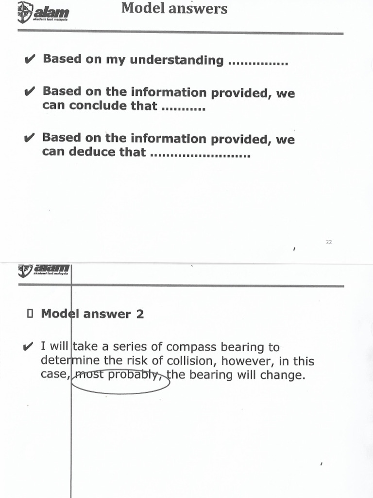 Model Answer Colregs | PDF