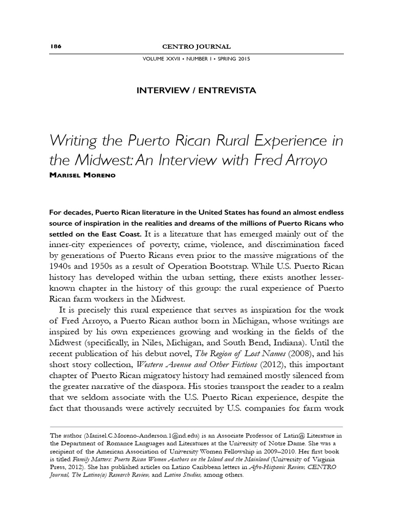 Writing The Puerto Rican Rural Experienc | PDF | Experience | Hispanic ...