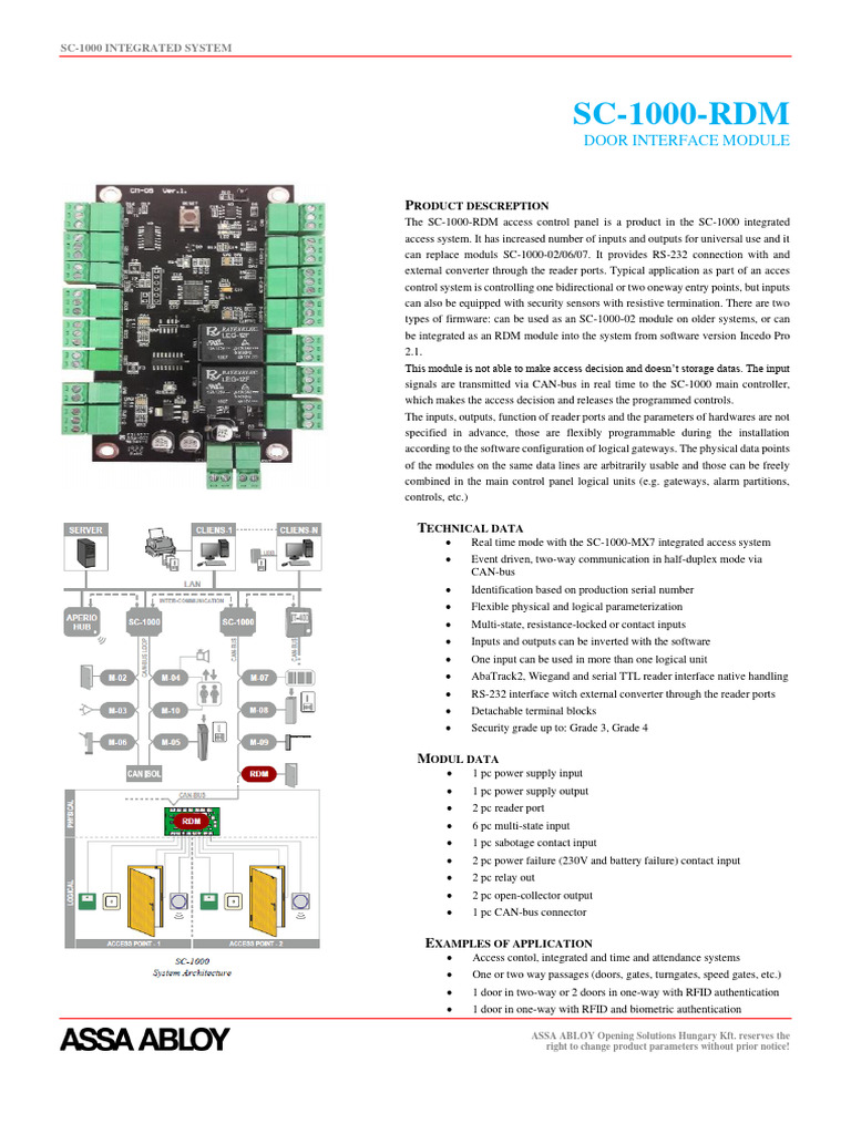 SC 1000 RDM - Eng | PDF | Personal Computers | Input/Output SC 1000 RDM - Eng | PDF | Personal Computers | Input/Output