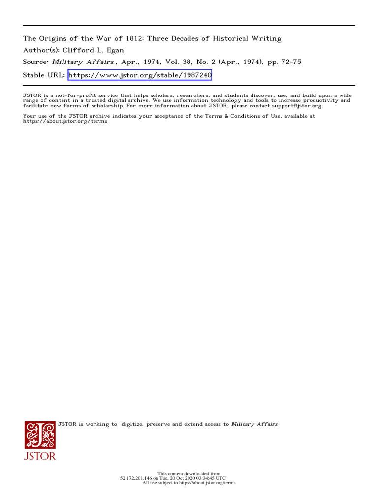 War of 1812 | PDF | James Madison | Thomas Jefferson