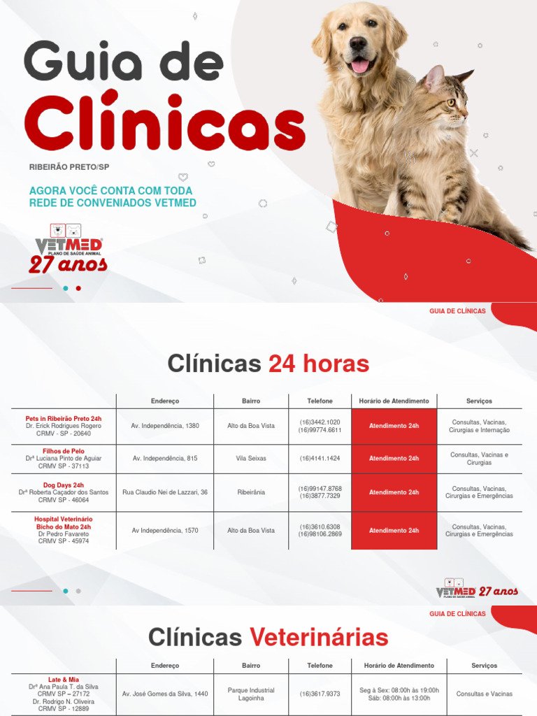 Clínicas Veterinárias 24h em Ribeirão Preto | PDF | Remédio | Medicina ...