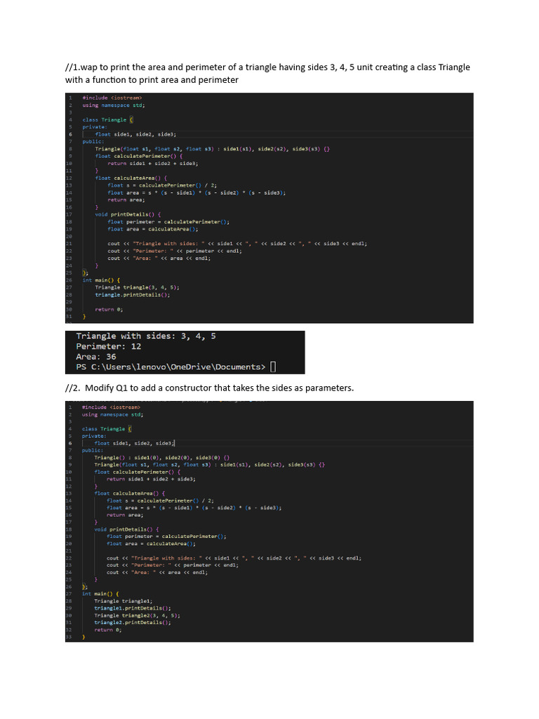 Hannah W3 | PDF | Constructor (Object Oriented Programming) | Programming