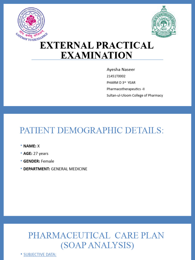 Case Presentation Therapeutics | PDF | Health Care | Medicine