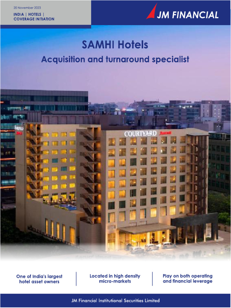 SAMHI Hotels Coverage Initiation | PDF | Mergers And Acquisitions ...