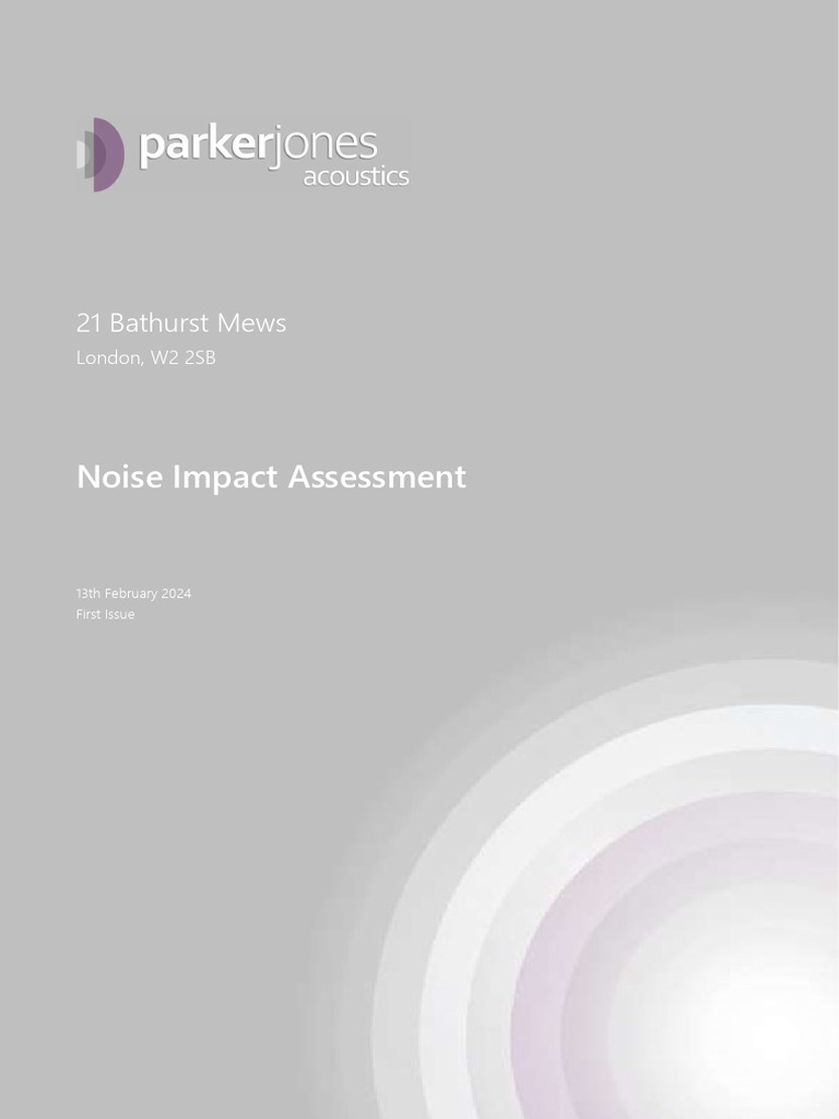 21 Bathurst Mews - Noise Impact Assessment | PDF | Noise | Classical Mechanics