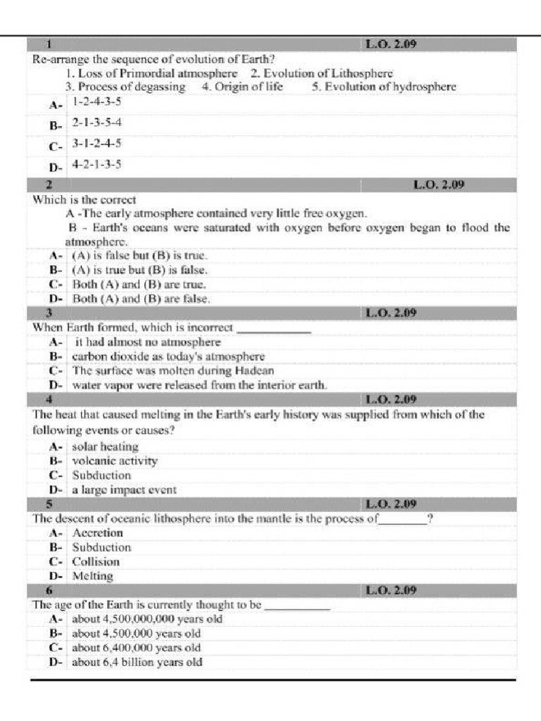 Geology Midterm 2022-2023 | PDF