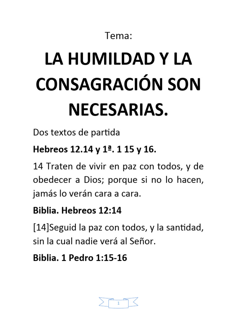 La Humildad - Estudio Biblico | PDF | Santo | Cristo (título)