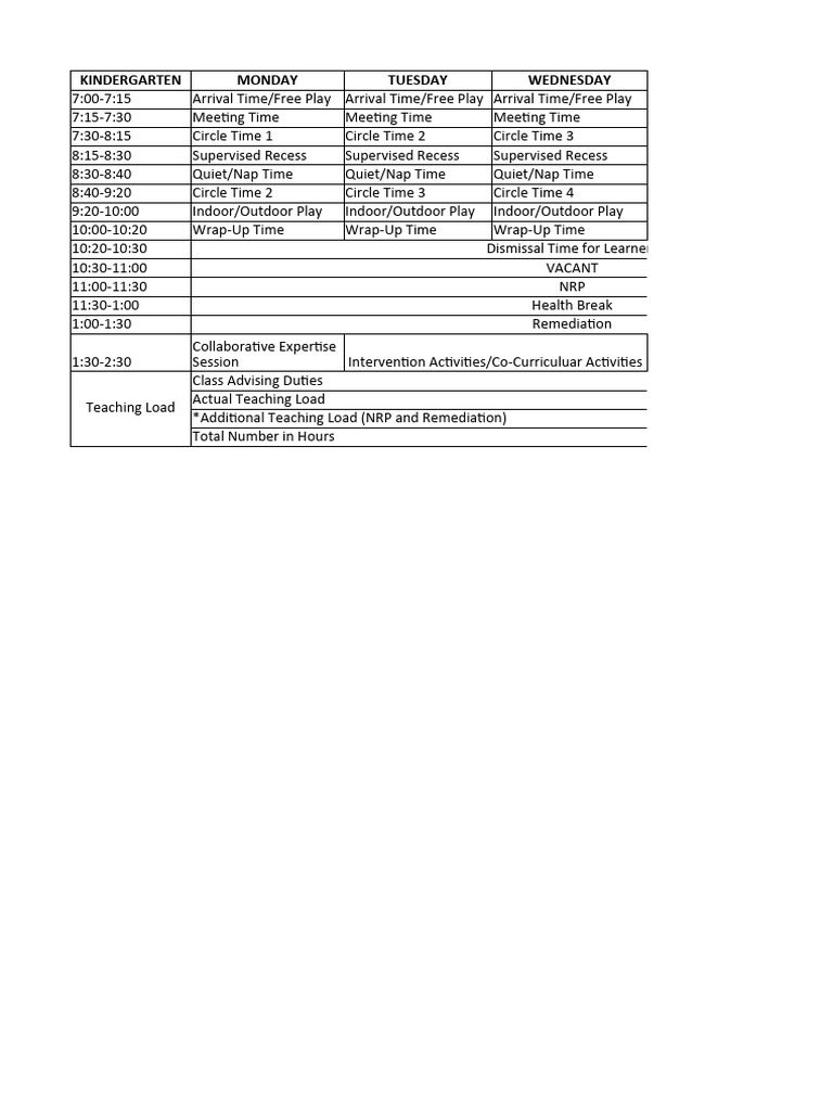 Proposed Schedule of Classes | PDF | Cognitive Science | Human ...