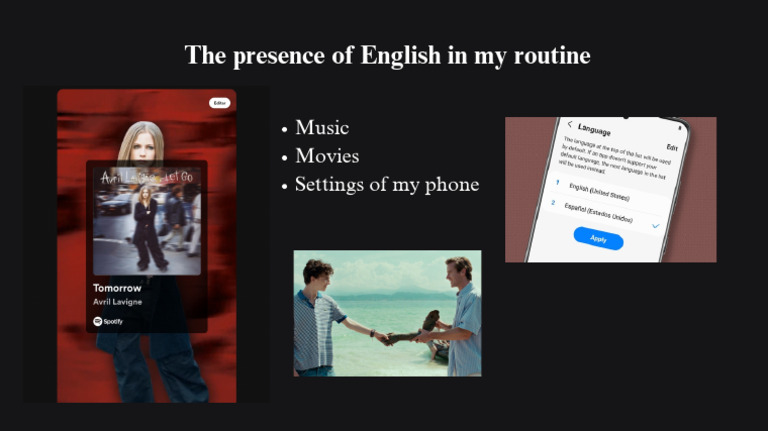 The Presence of English in My Routine | PDF