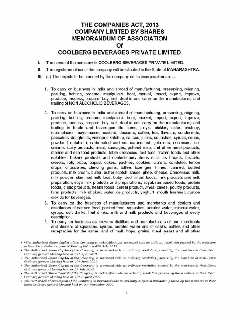 ..Altered Memorandum of Association-07112022 | PDF