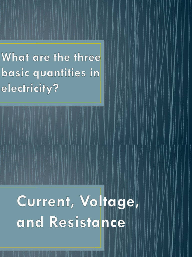 Current Voltage Resistance | PDF | Voltage | Electrical Resistance And ...