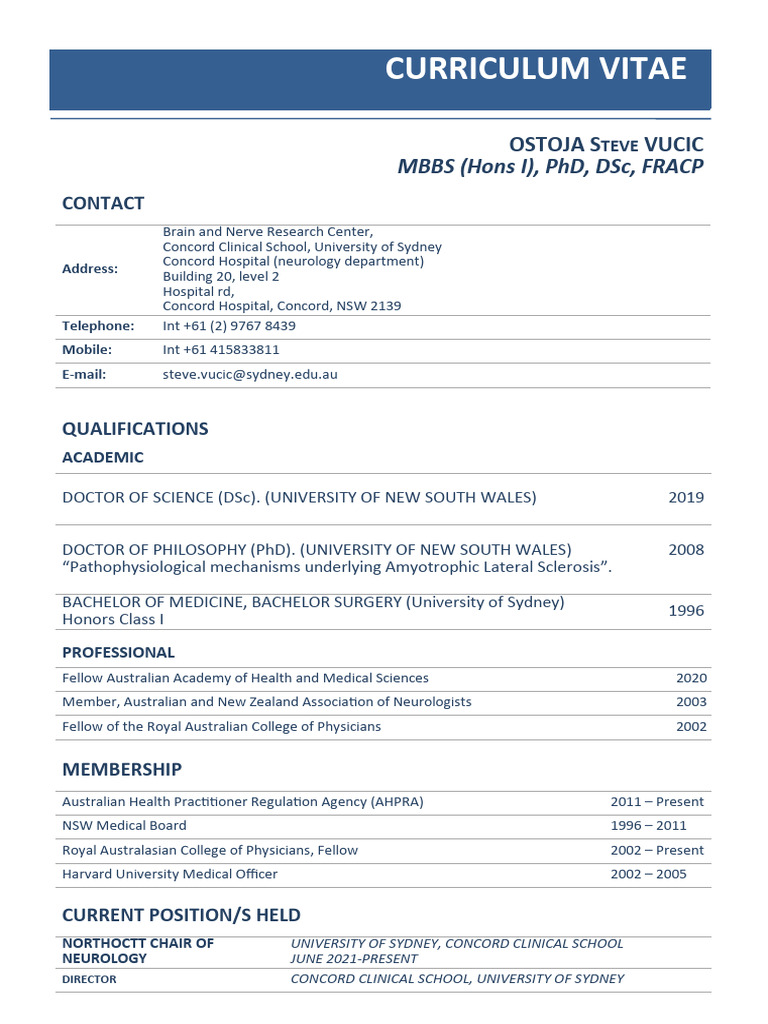 Steve Vucic | PDF | Neurology | Medicine